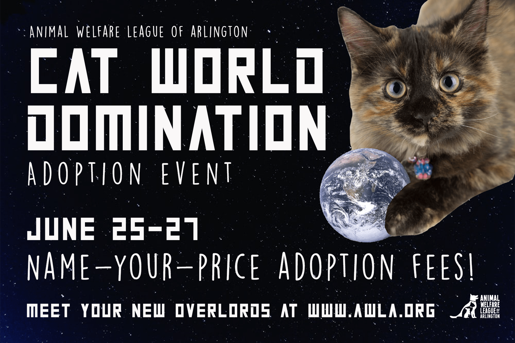 Cat World Domination Adoption Event - Animal Welfare League of Arlington