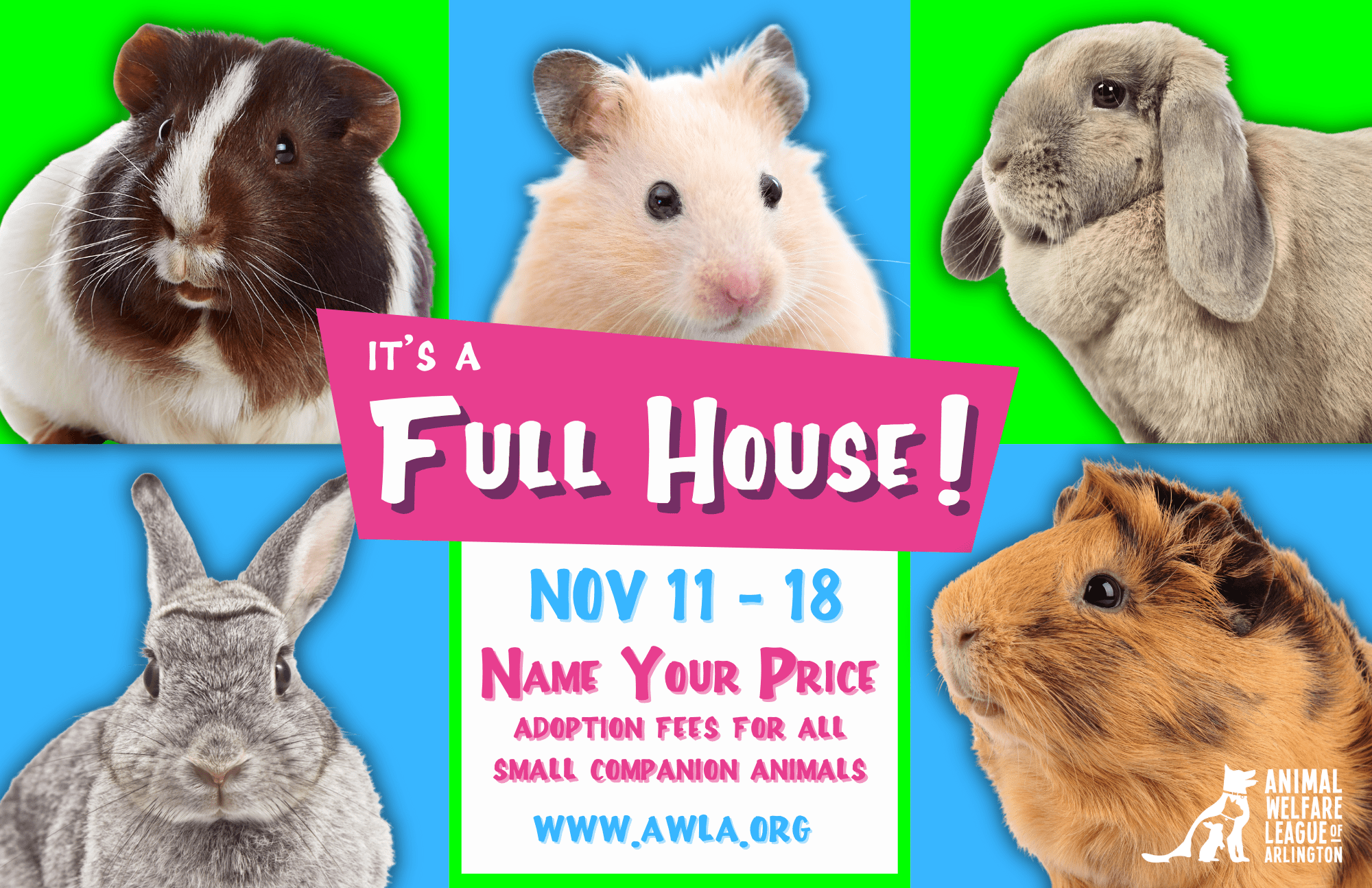 Full House Adoption Event - Animal Welfare League of Arlington